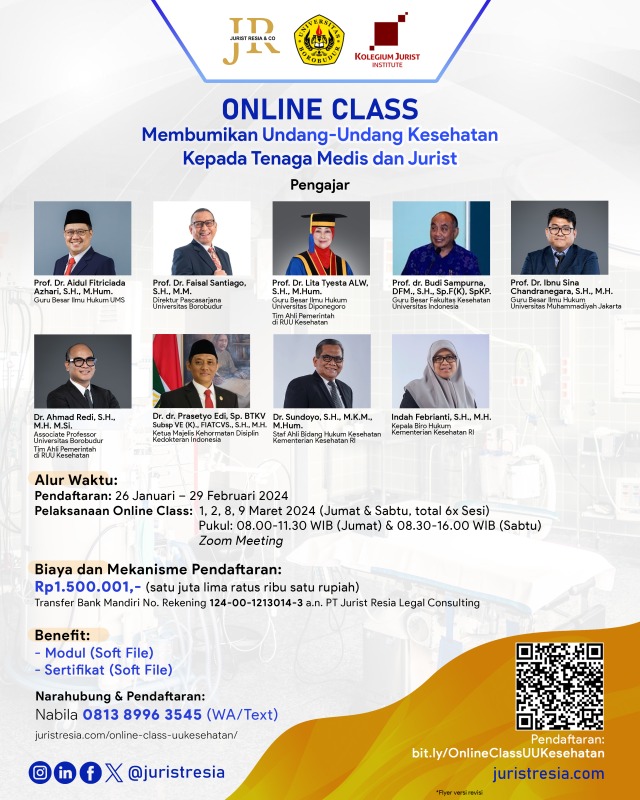 Online Class: Membumikan Undang-Undang Kesehatan Kepada Tenaga Medis ...