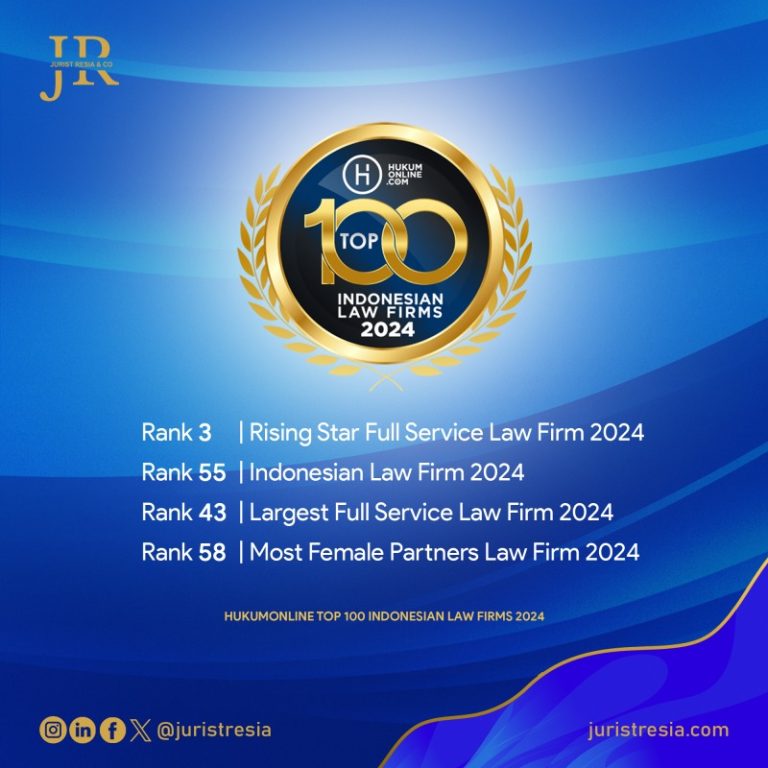 Jurist Resia & Co Receives Several Awards at the Hukumonline Top 100 Indonesian Law Firm 2024 ...
